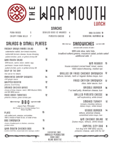 Menus - The War Mouth